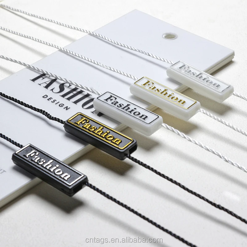 Seal Hang Tags String Free Design Custom Brand Plastic Clothing Pvc ...