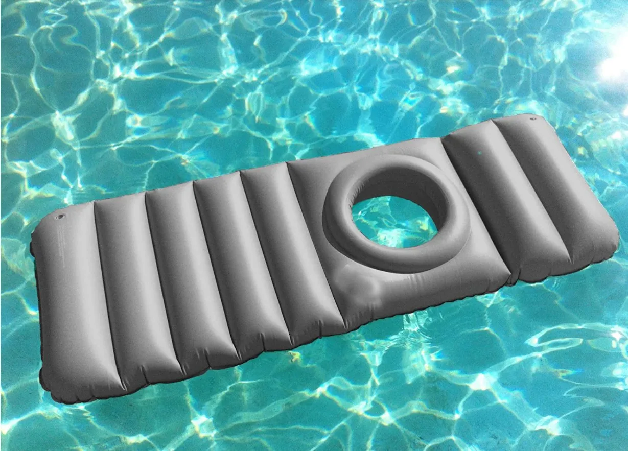 Stomach Sleeping Pool Float Inflatable Pregnancy Bed Mattress With Hole ...