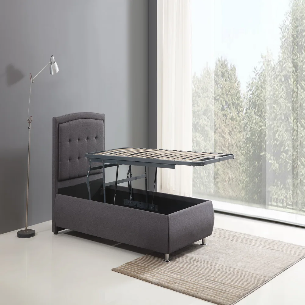 Modern Fabric Gas Lift For Single Beds With Storage Jl-all06d Beds Base ...