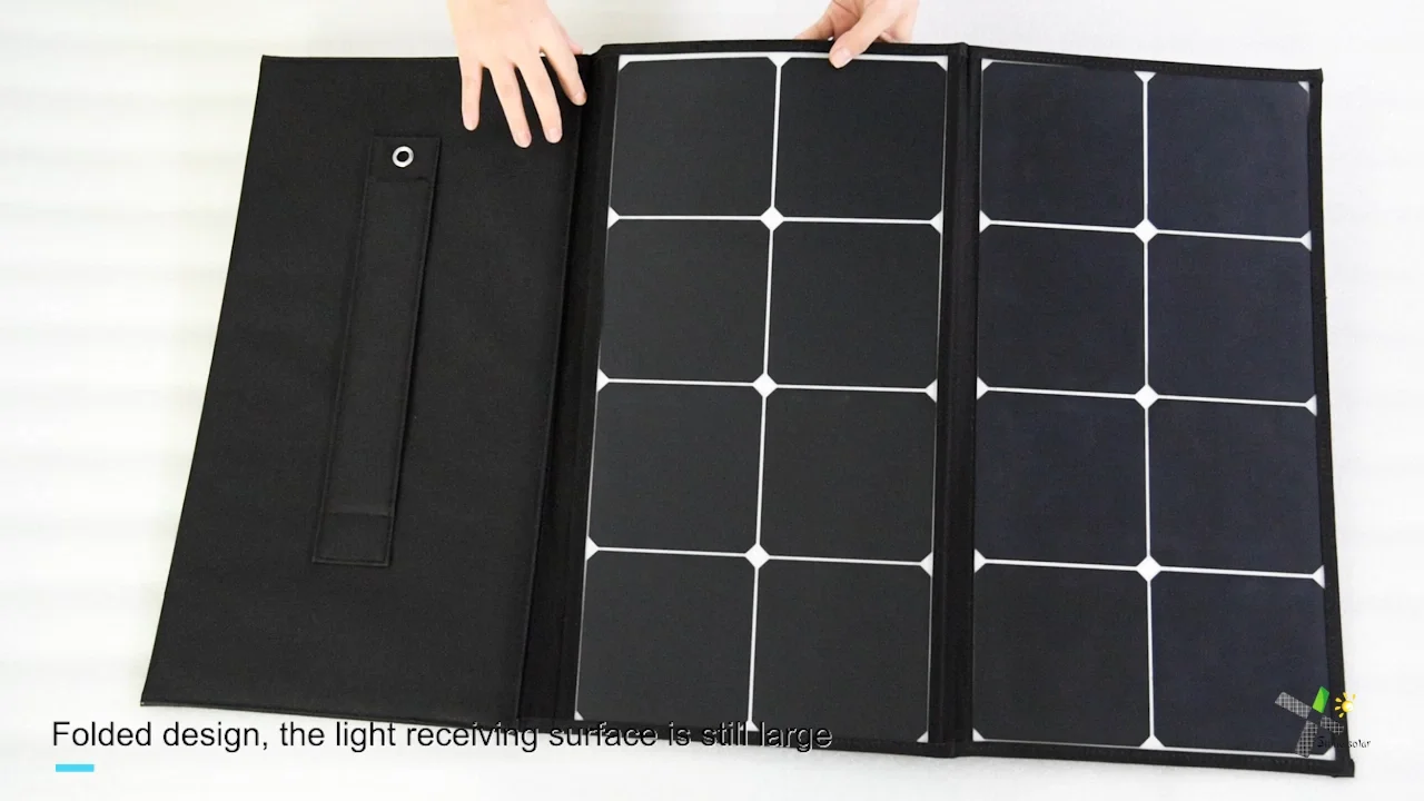 High Efficiency Portable Foldable Photovoltaic Panel 12v Folding Solar ...