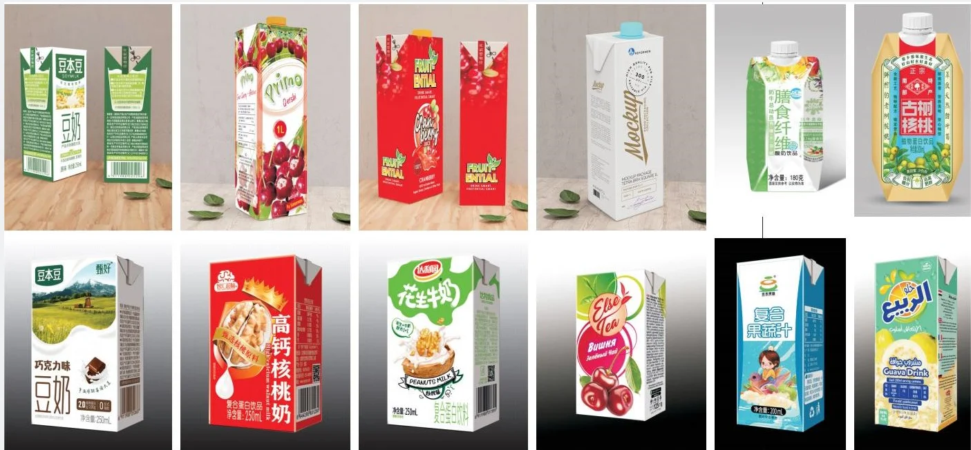 Aseptic Carton Packaging Materials For Milk Beverages Pe Aluminium Foil ...