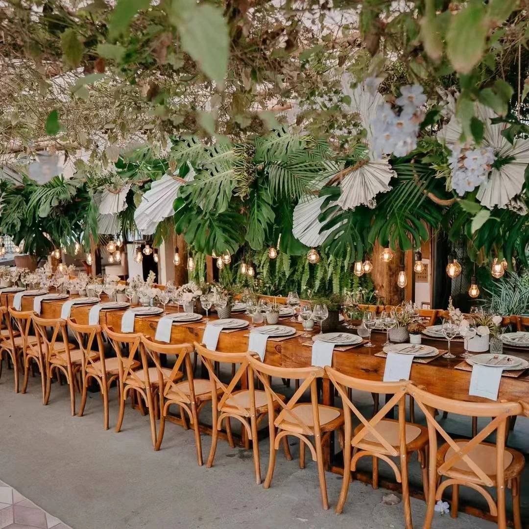 Rustic Folding Pine Wood Restaurant Party Tables And Chairs Farm ...