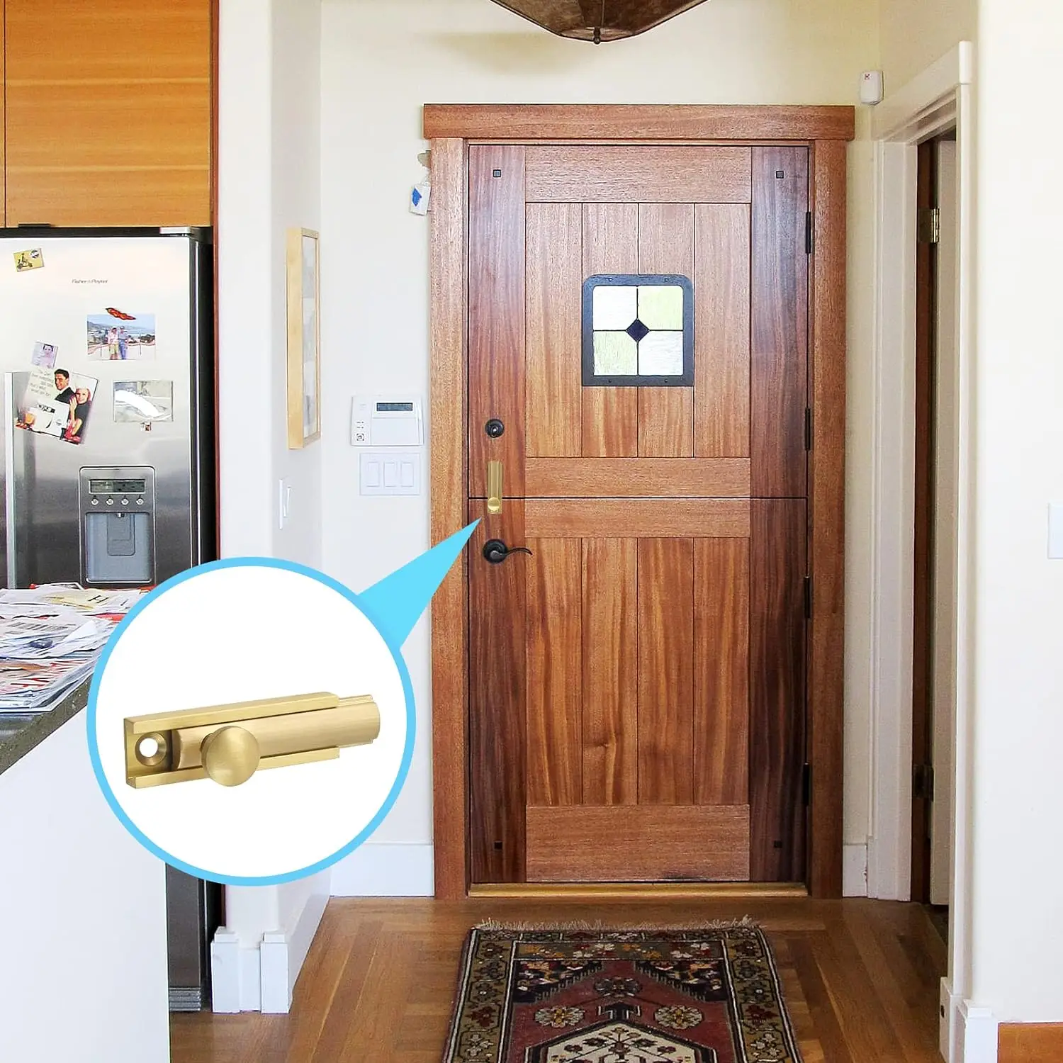 Slide Bolt Latch Catch Brass Surface Slide Bolt Tower Barrel Door Bolt ...