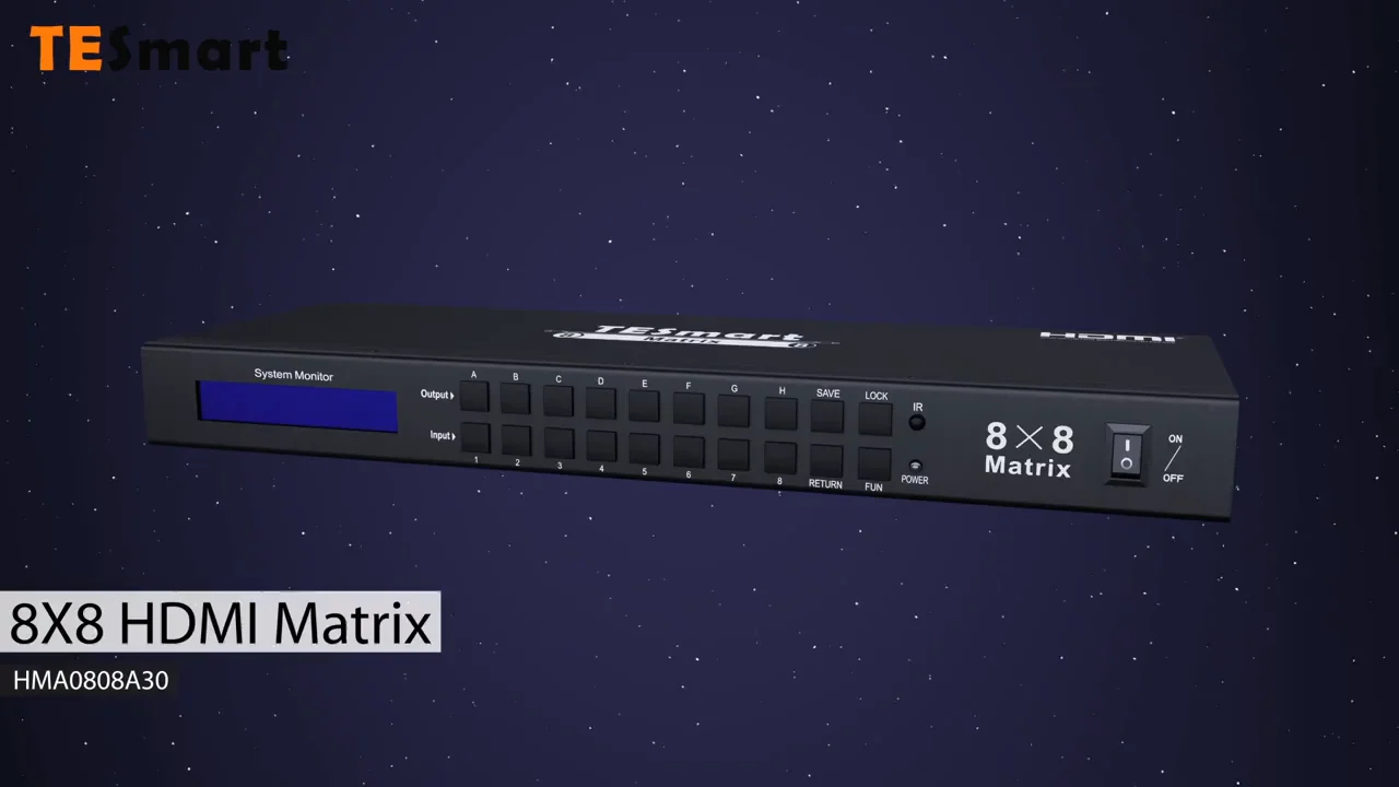 Tesmart Hdmi 8x8 Matrix Switch Ultra Hd 8 Ports Video Switcher Matrice ...