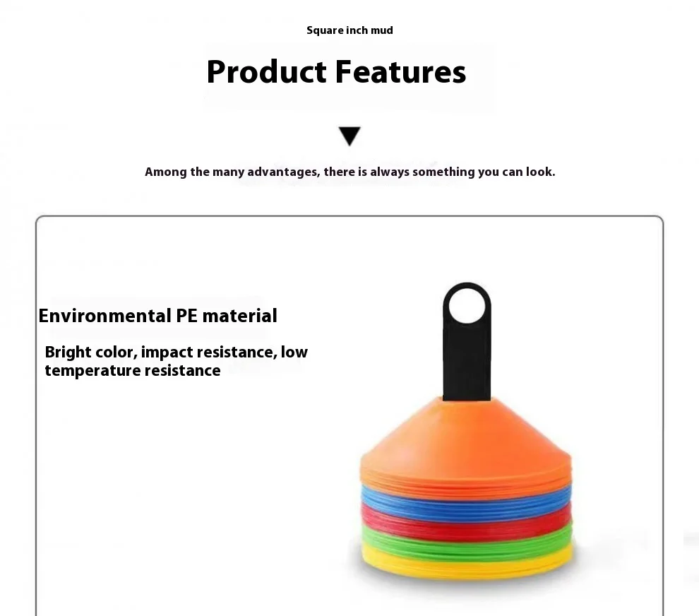 Soft PE Plastic Agility Cones for Children's Sports Training