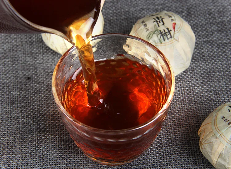 Orange Puer Tea Ball from Yunnan - Smooth Fermented Weight Loss Tea ...