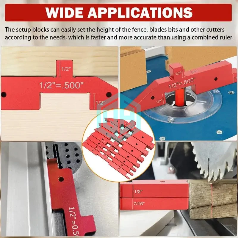 Woodworking Hand Tool Precision Table Saw Height Gauge Set 7pcs Set Up ...