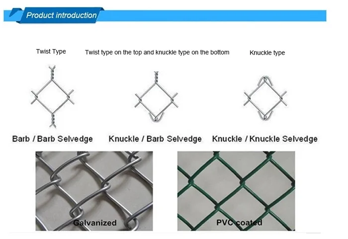 8 Foot Galvanized Cyclone Wire Mesh Chain Link Fence Rolls for Airport ...