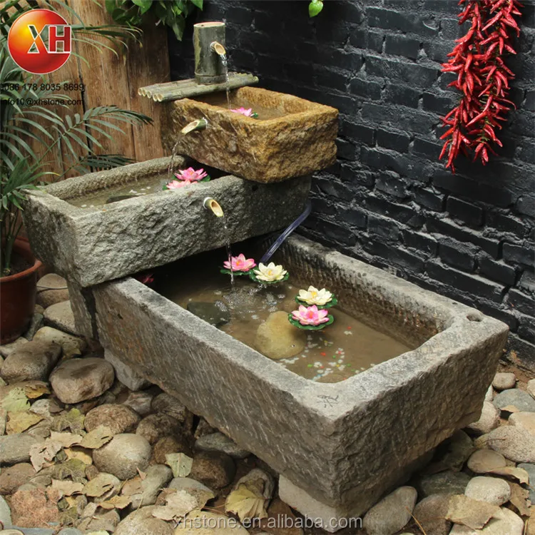 Japanese Stone Water Fountain - Bluestone Waterfall Feature