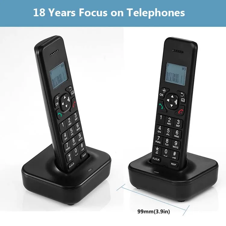 Dect Telephone Wireless Tam Analog Cordless Phone Message Function ...