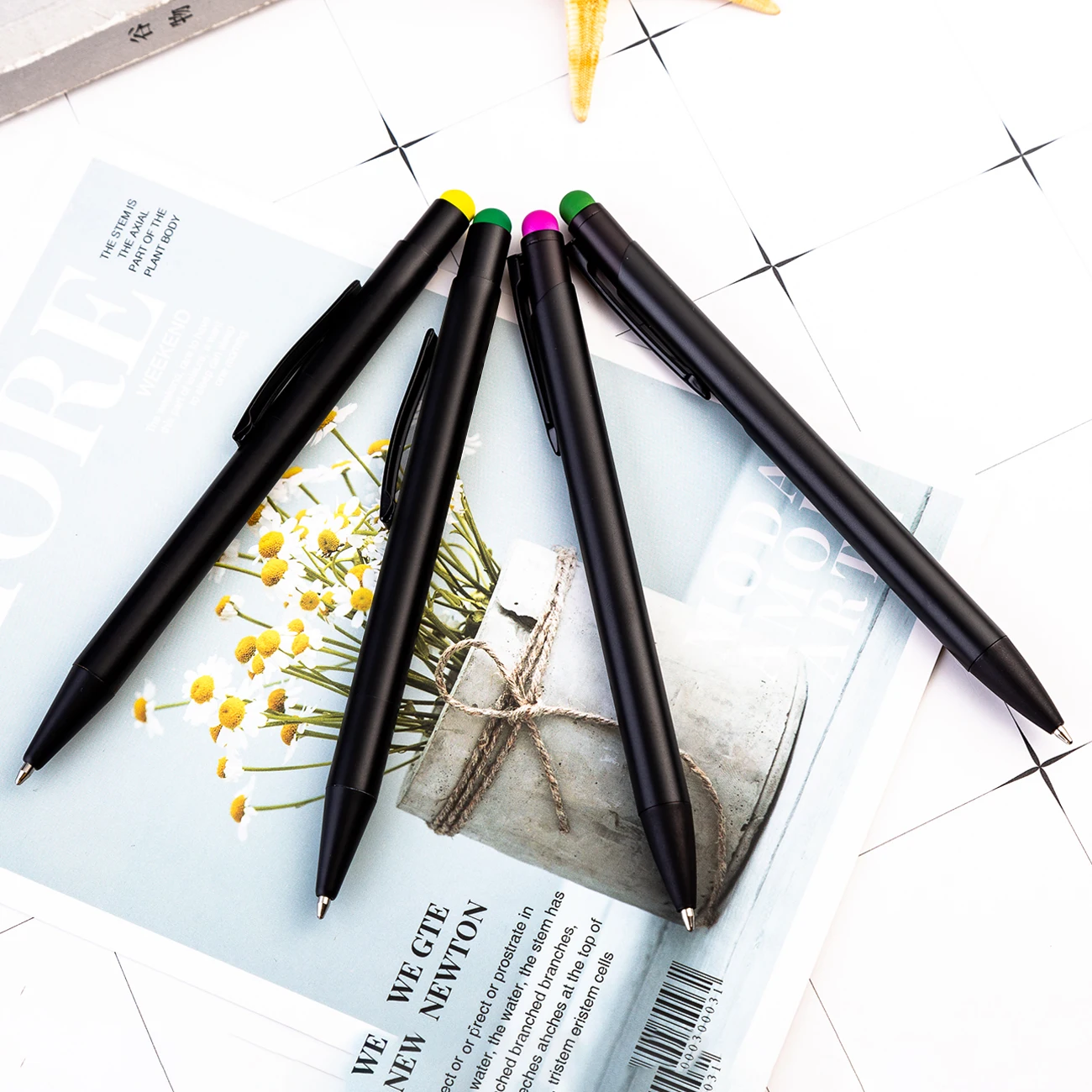 High Quality Colorful Touch Screen Pen Design Promotional Metal Logo ...