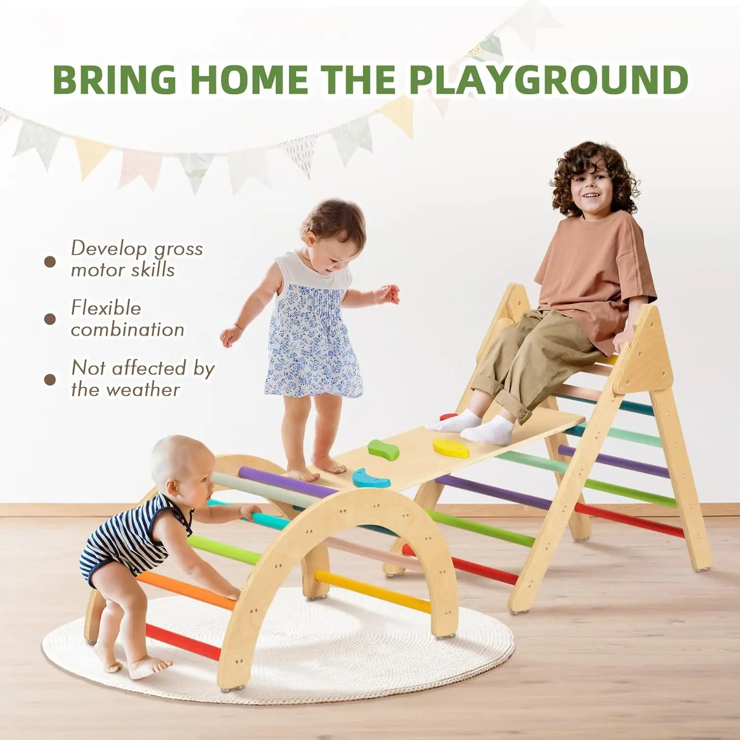 Montessori Triangle Set - Foldable Pickler Gym for Kids