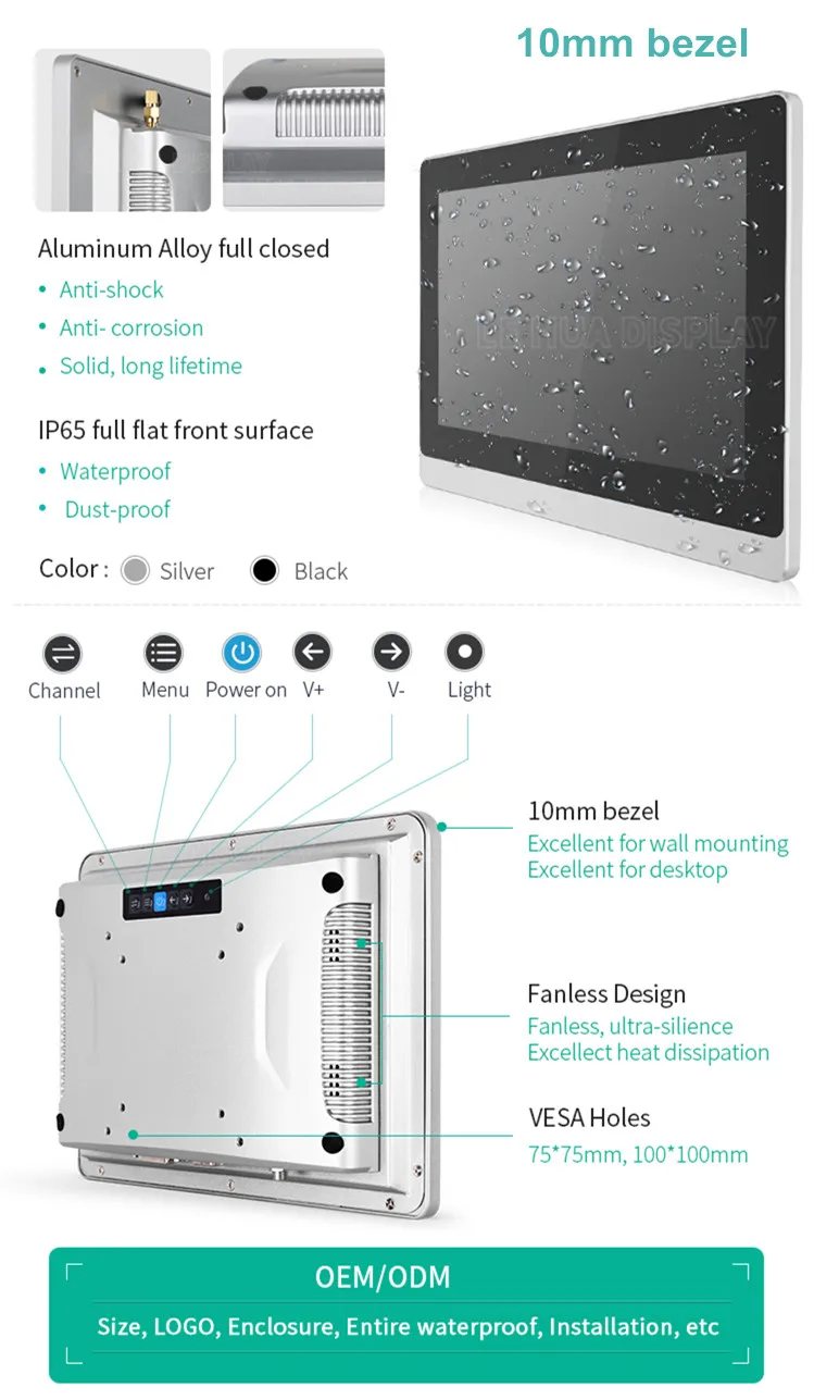 Small Full Flat Industrial 12 Inch Capacitive/resisitive Touchscreen ...