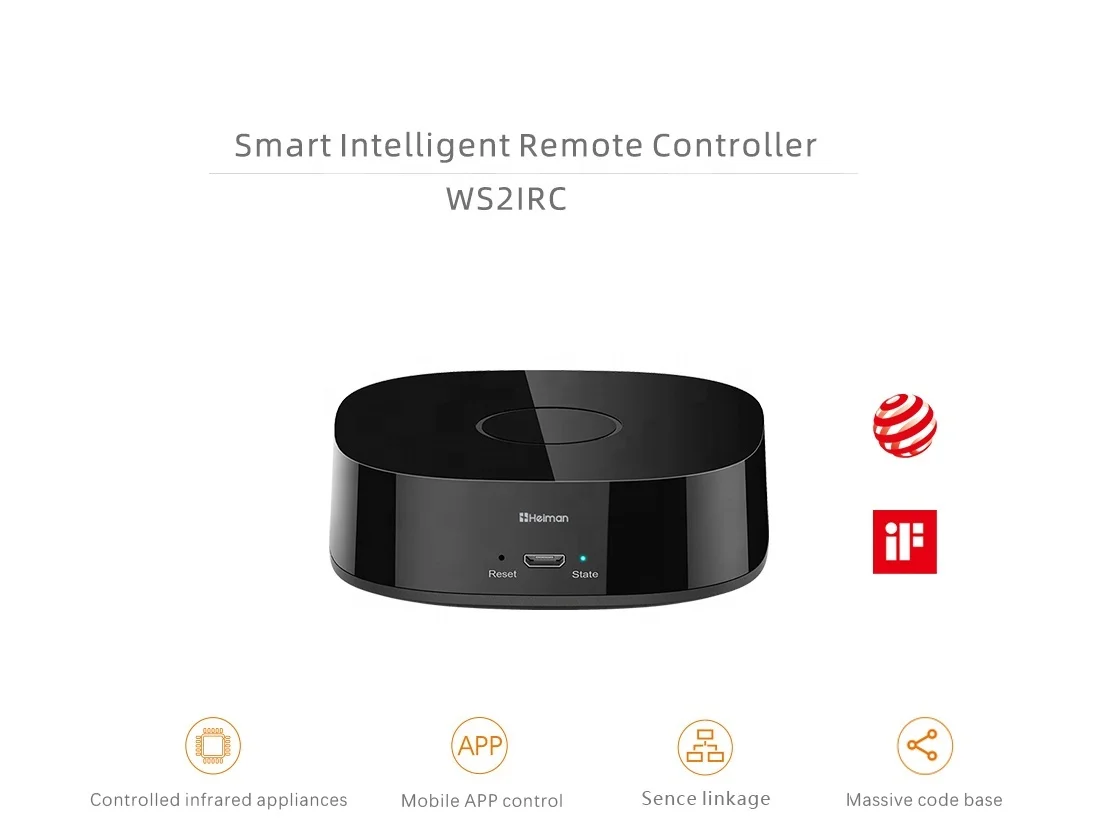 Heiman Smart WIFI IR Universal Wireless Smart IR Controller 360 Degree ...