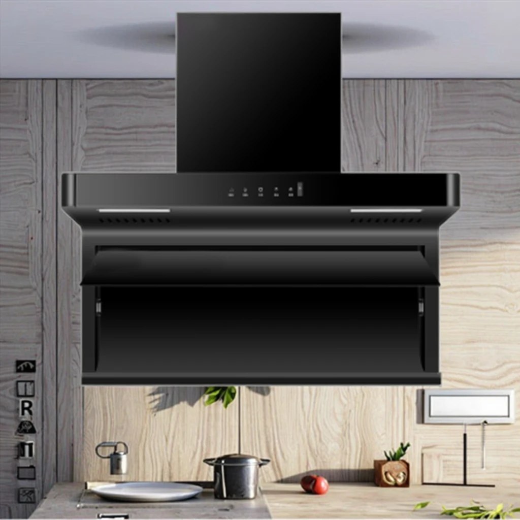 High-Powered Wall-Mounted Kitchen Cooker Hood Vented Exhaust Baffle ...