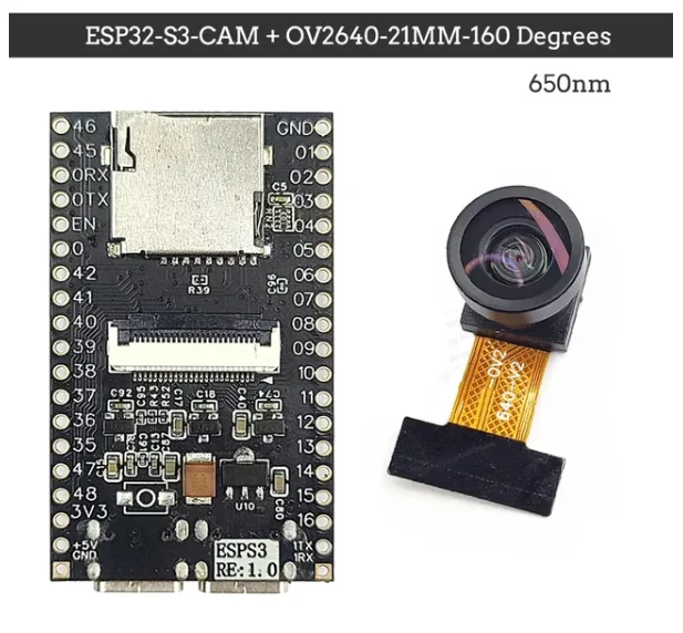 Esp32-s3 Development Board 2.4g Wifi Bt Module With Mic Ov2640 Camera ...