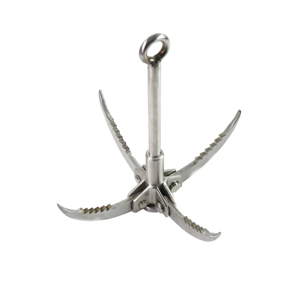 Stainless Steel Survival Folding Grappling Hook Multifunctional Outdoor ...