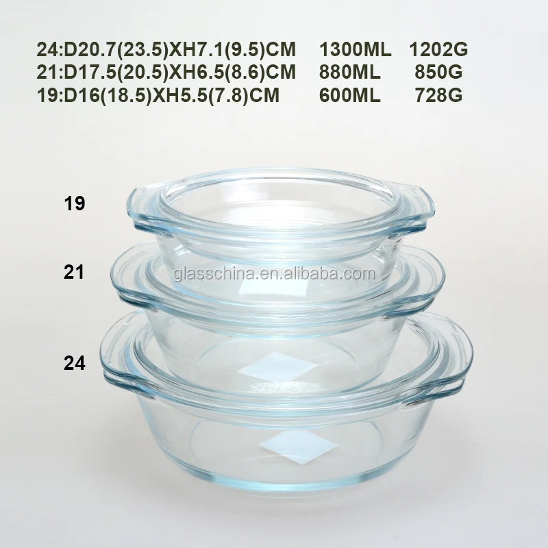 Wholesale Modern Borosilicate Glass Bakeware Dinnerware Sets with ...