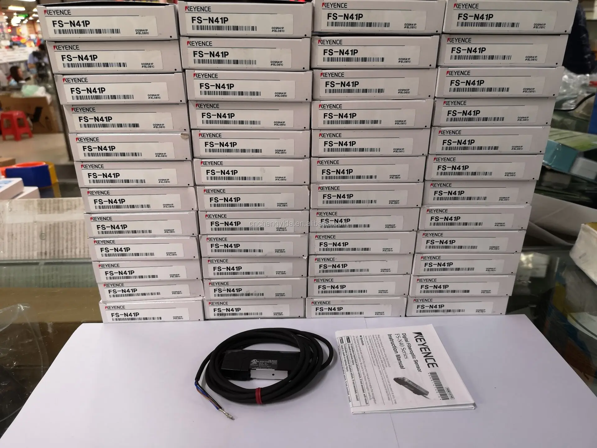 KEYENCE FS-N41P-sensores digitales de fibra óptica, amplificador de ...