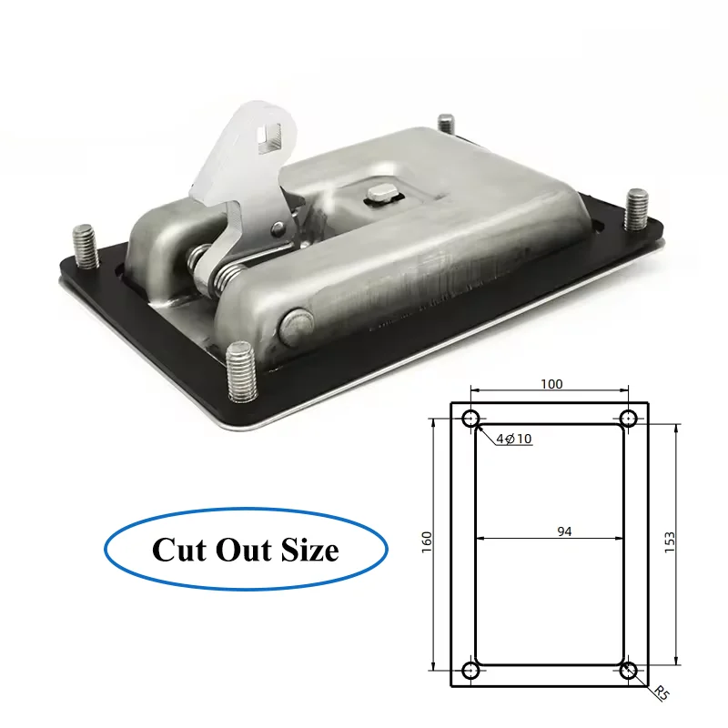 Stainless Steel Paddle Latch Safety Door Lock For Truck Trailers ...