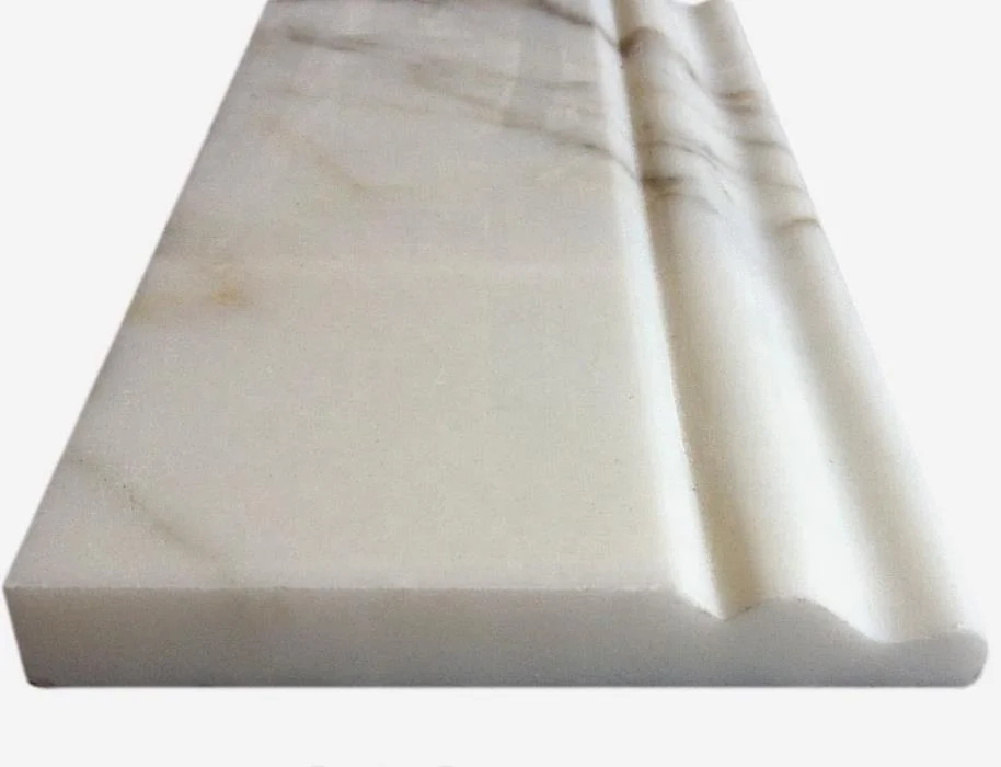 Premium White Marble Baseboard Natural Stone Moulding For Home Decor ...
