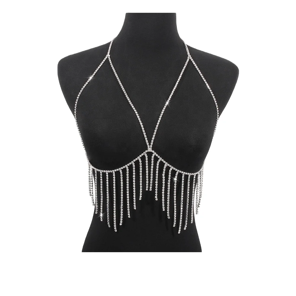 Hawaii Beach Bikini Sexy Body Chain Fashion Metal Tassel Diamond