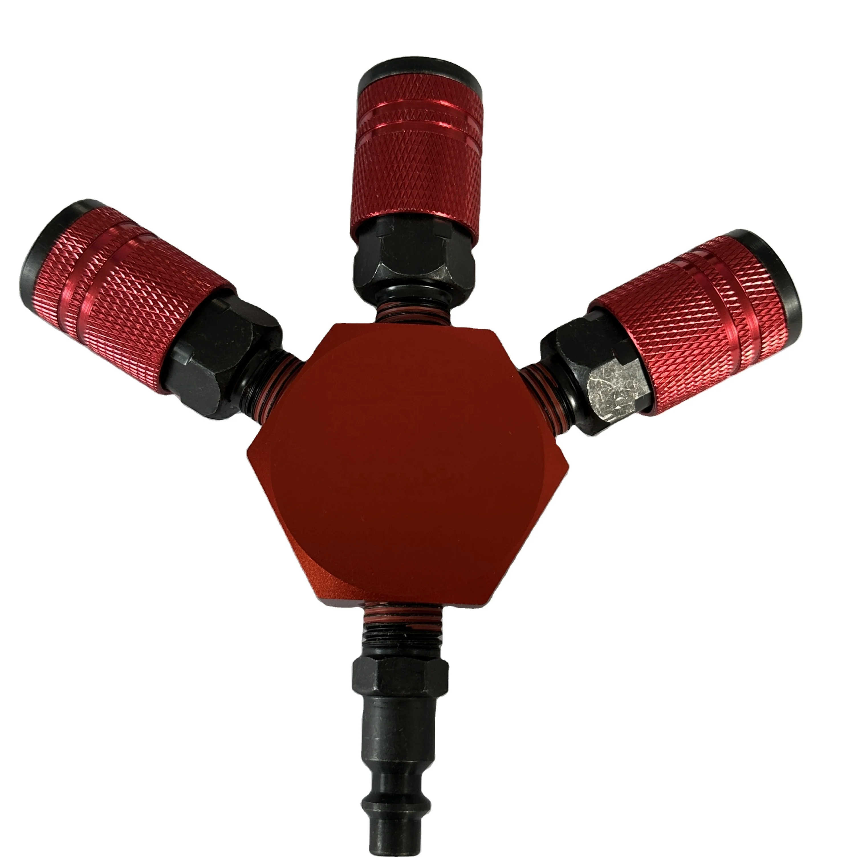 Air Manifold Fittings 3 Ways Manifold Aluminium Air Hose Coupling Air ...
