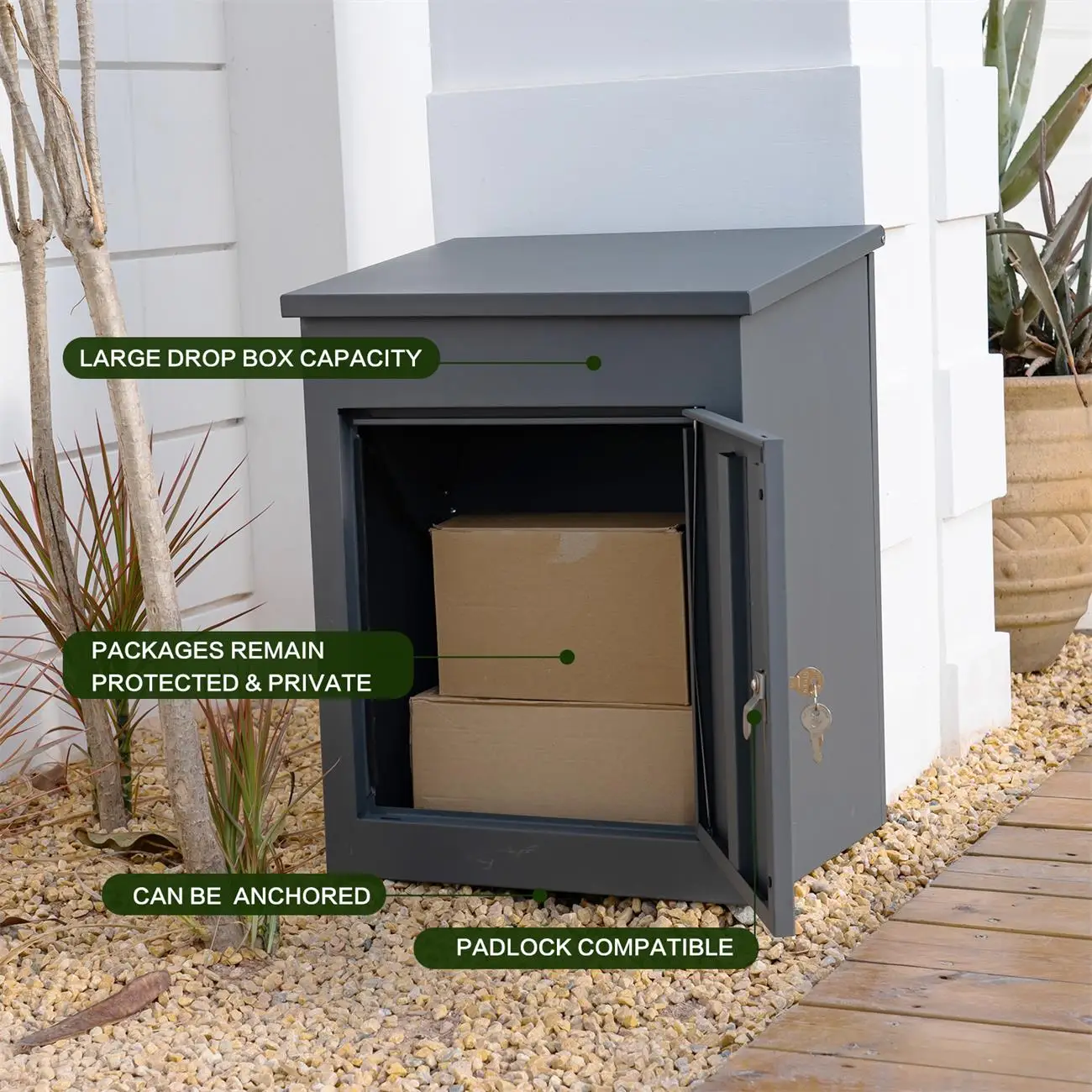 Wall Mounted Lockable Anti-theft For Porch,Package Delivery Boxes For ...