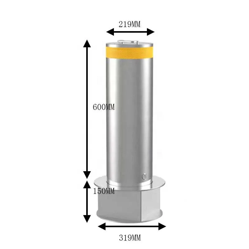 219 Mm Removable Bollards With Internal Lock Semi Automatic Rising ...