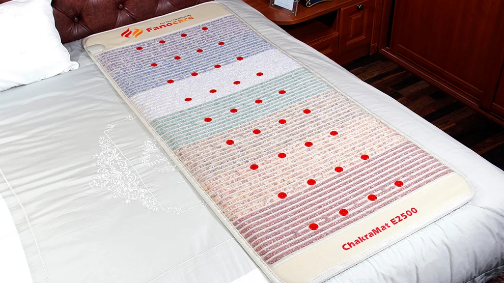 7 Gemstone Amethyst Infrared Crystal Chakra Mat Photon Heating Negative ...