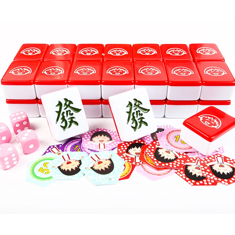 Wholesale Customized Cute Melamine Mahjong Set with Box