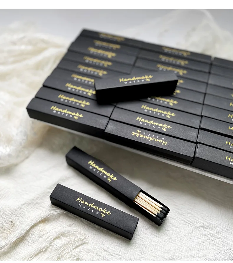 Luxury Custom LOGO Color Matches Long Pole Matchbox Wood