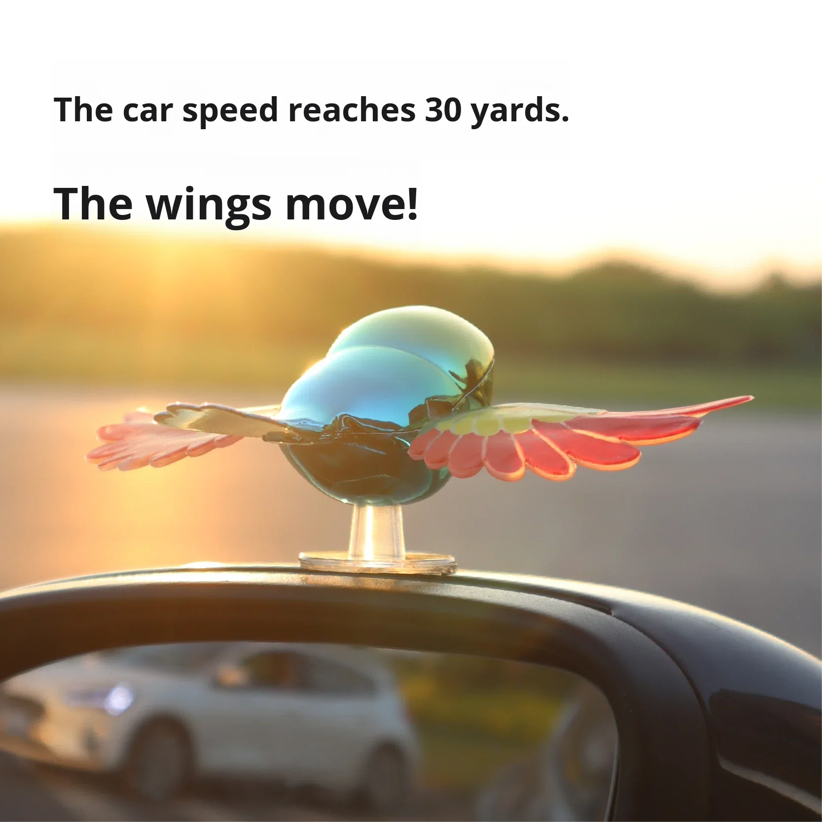 Frozen Car Mounted Flying Bird Ornament Electric Car Exterior ...