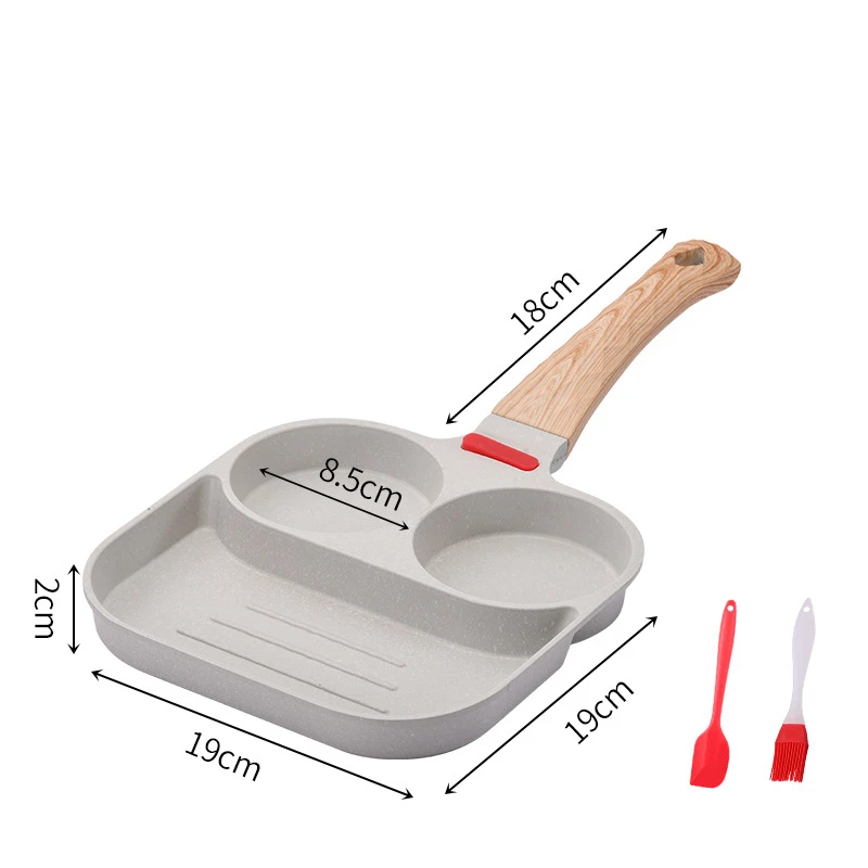 Square 4 Compartment Non Stick Aluminium Egg Frypan Pancake Pan - Buy ...