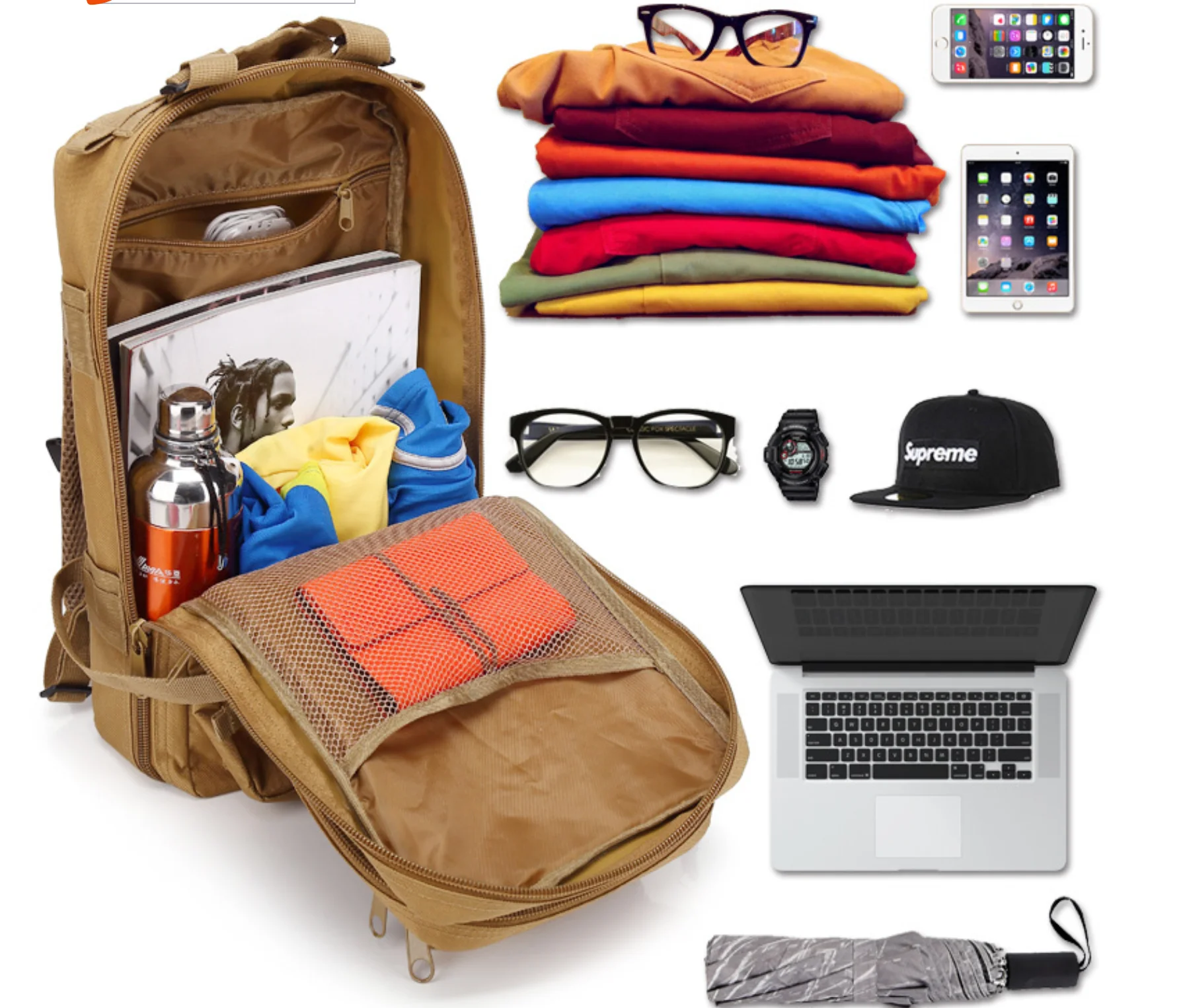 Molle Assault Pack - Ocp Tactical Backpack Red 25L