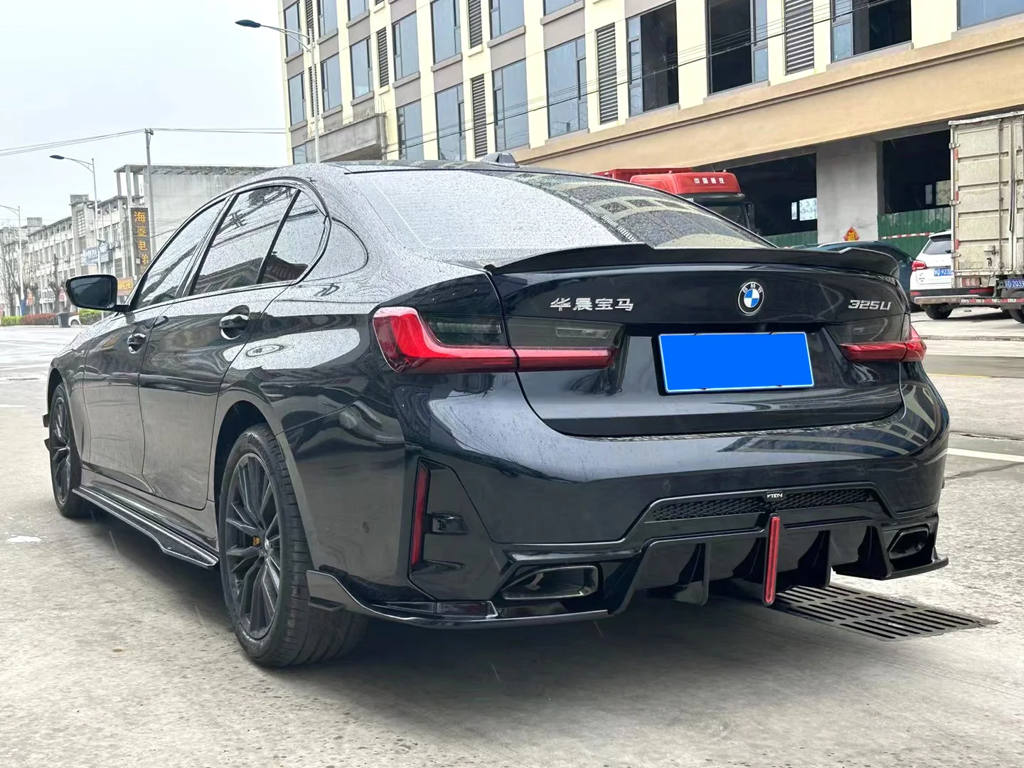 VTEN Style Body Kit Front Lip Side Skirt with LED Light Rear Bumper Lip ...