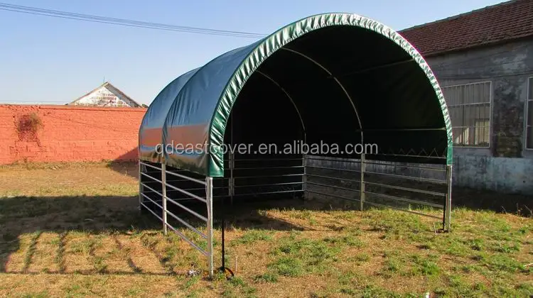 4x4m Prefab PVC Tarp Cattle Barns - Durable & Portable