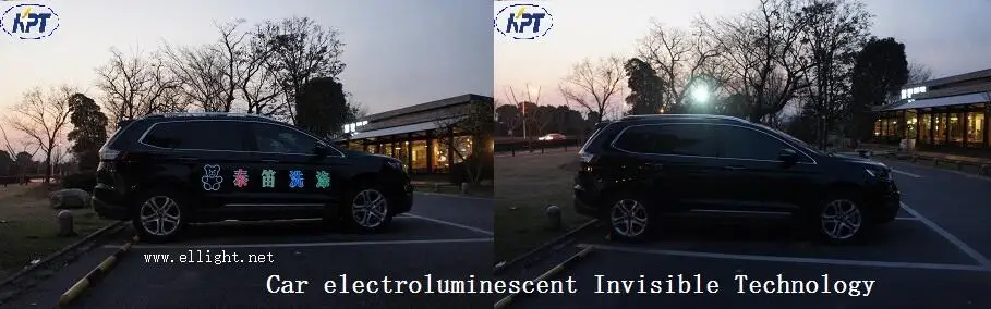 Creative Illuminated Decoration El Led Transparent Car Sticker Logo ...