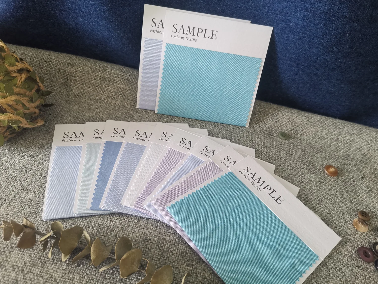 Custom Logo Recycled Textile Fabric Swatch Card Sample