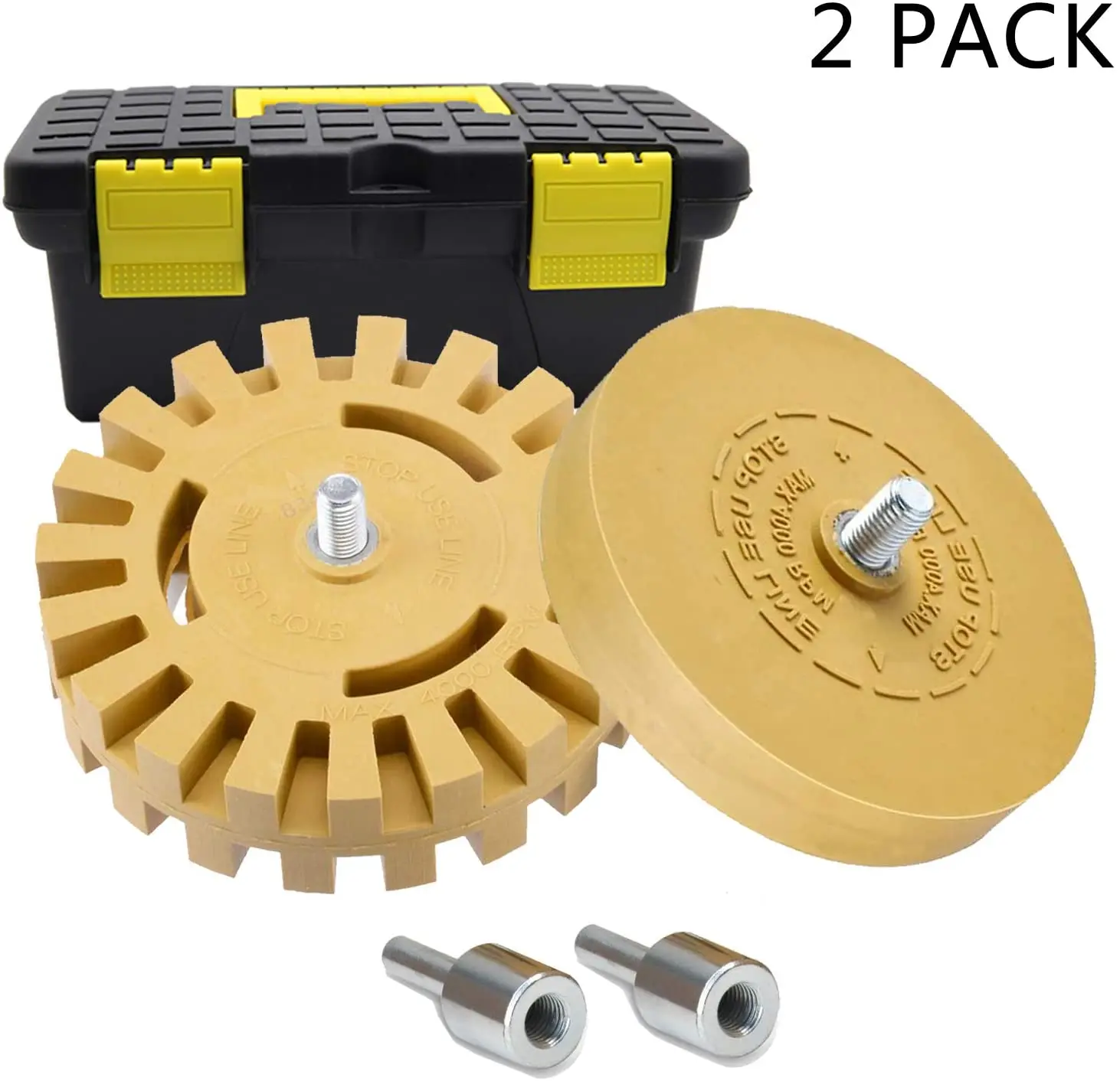 Yellow Decal Adhesive Remover - Rubber Eraser Wheel Kit