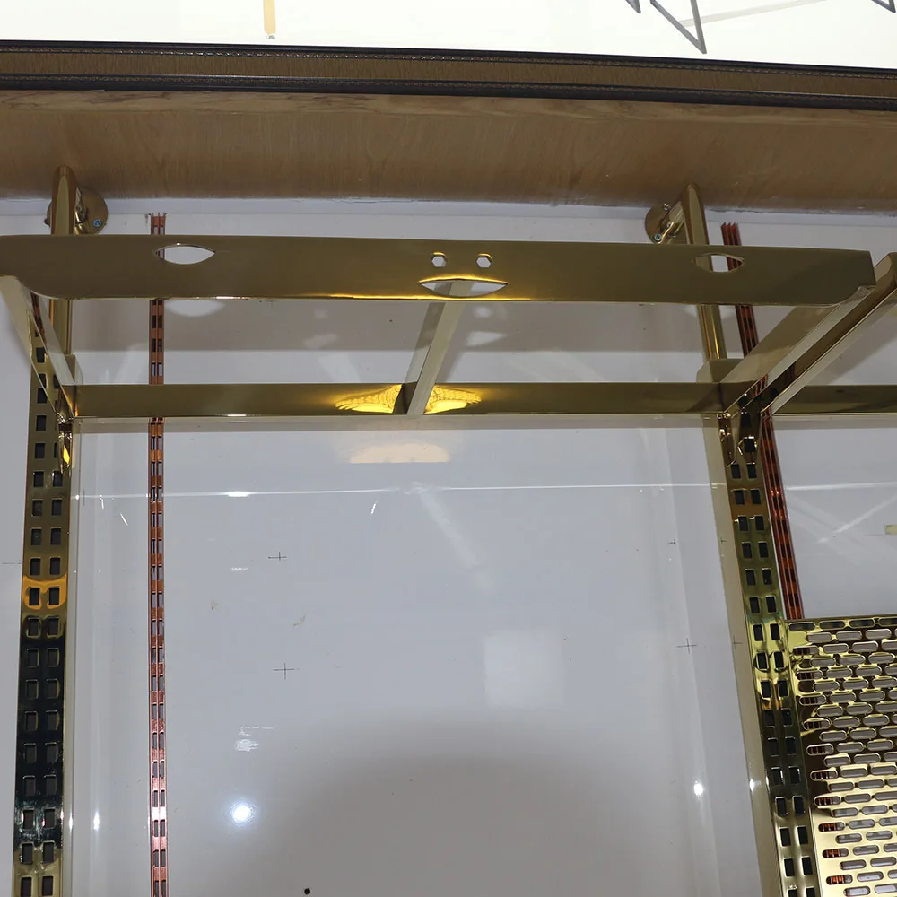 Retail Boutique Gold Wall Mounted T Shirt Clothes Clothing Store Stand ...