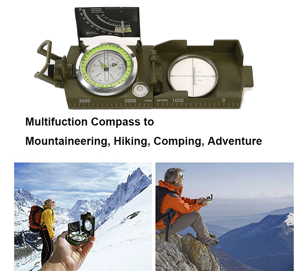 Multifunctional Waterproof Military Geological Marine Magnetic Compass ...