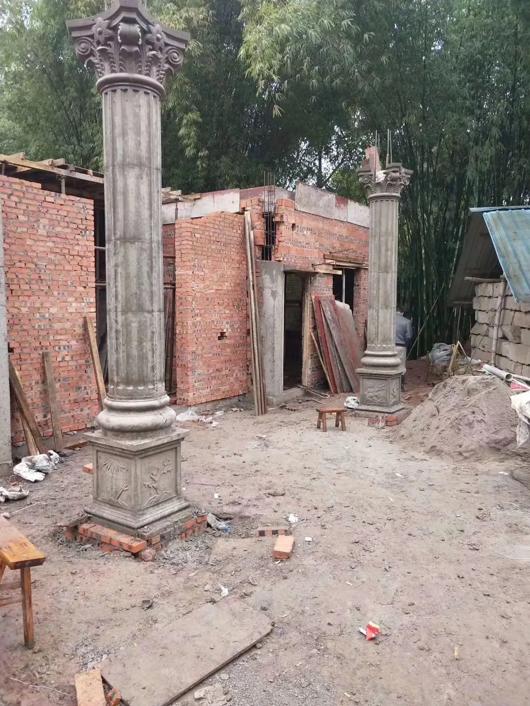 Decorative Concrete Column Mounted Pedestal Pillar Base Mold - Reazone