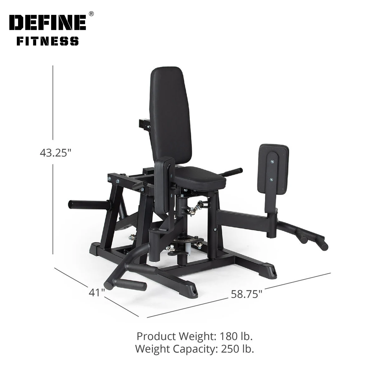 Plate-loaded Hip Abductor and Adductor Exercise Machine