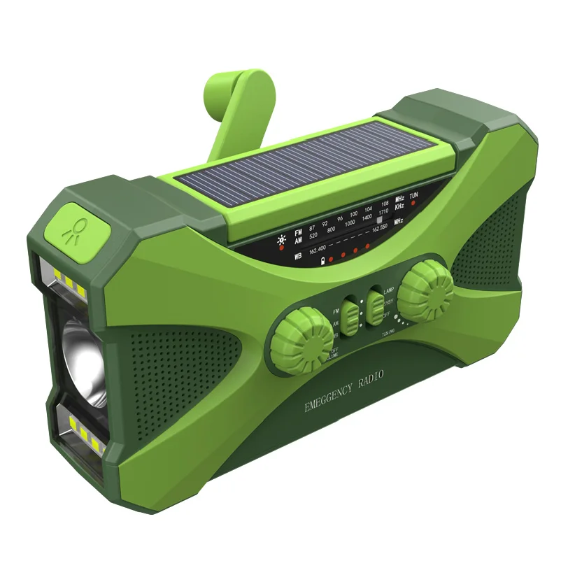 Outdoor Camping 10000mah Hand Generator Solar Power Generator Led ...