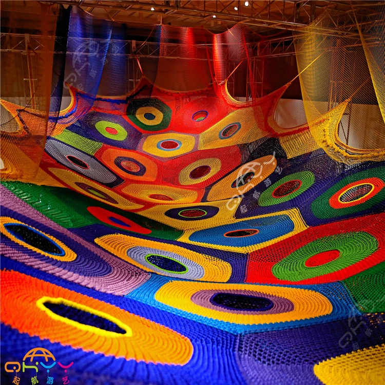 Honeycomb Maze Trampoline Crochet Kids Indoor Playground Rope Nets ...