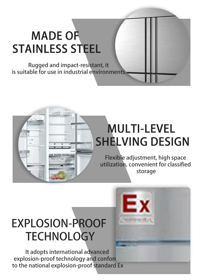 Stainless Steel Explosion-proof Refrigerator Laboratory Chemical Plant ...