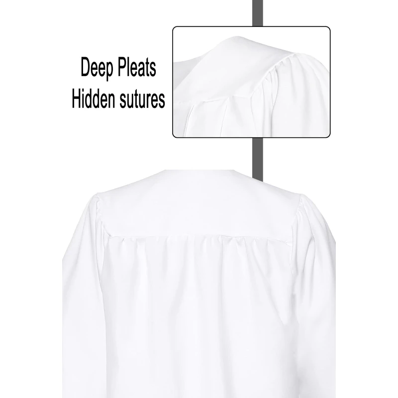 Unisex Matte Graduation Gown Graduation Robe Pulpit Robes And Judge ...