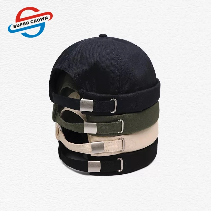 Unisex Blank Brimless Baseball Cap Without Visor Hats Skull Sailor Cap ...