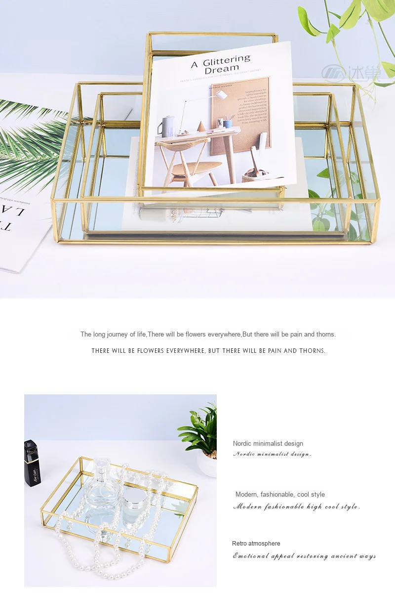 Modern Glass Storage Tray For Aromatherapy & Jewelry - Multifunctional